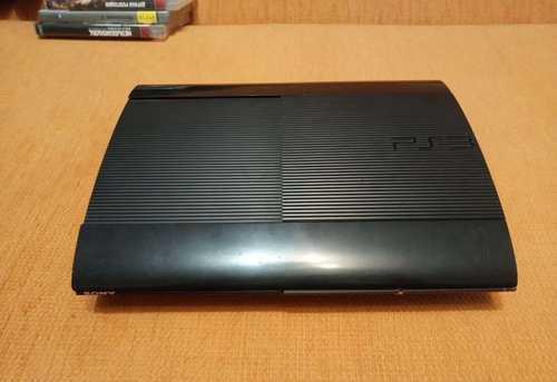 Sony Playstation 3 super slim + 5 игр на дисках