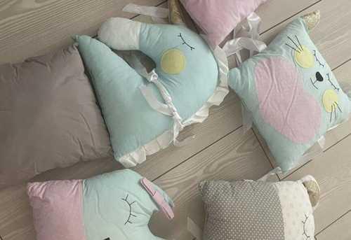 Подушки бортики для детской кроватки