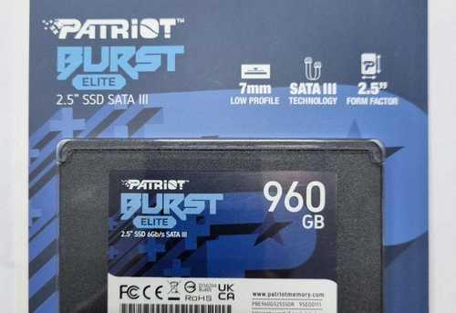 Patriot Memory Burst Elite 960 гб SATA 2,5 NEW