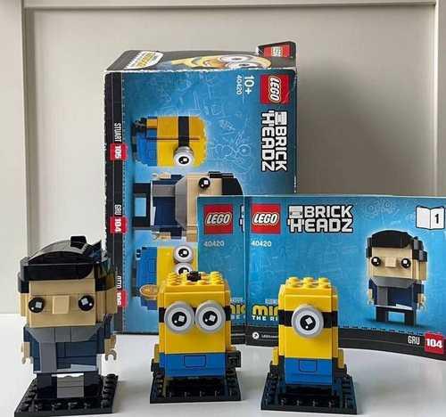 Конструктор lego BrickHeadz Грю, Стюарт и Отто