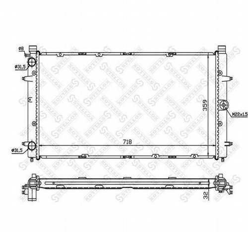 Радиатор системы охлаждения\ VW T4 1.8-2.5TDi 91