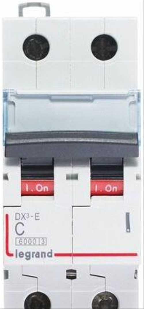 Выключатель Legrand DX3-E автомат 2пол