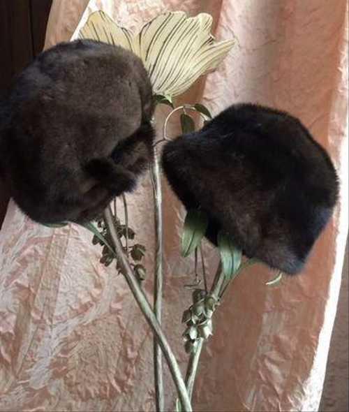 Шляпки, шапки, берет норковый, р 55