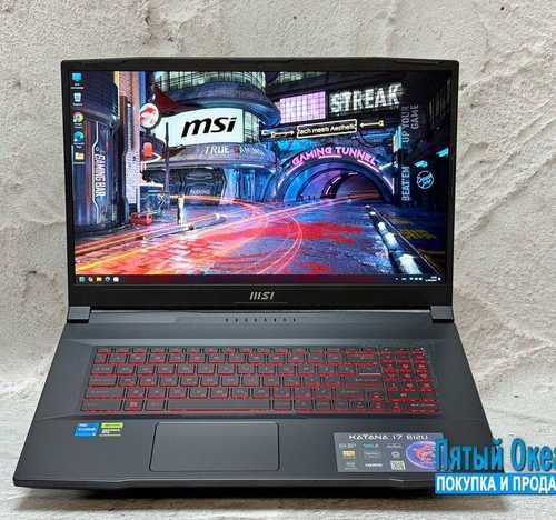 Игровой ноутбук MSI 17 144Hz, Core i5-12450H, RTX