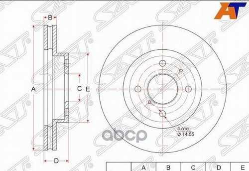 Диск тормозной перед toyota corolla runx/allex