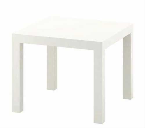 Лакк Придиванный столик, белый, 55x55 см