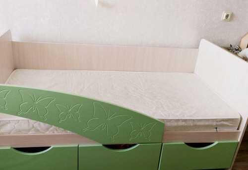 Детская кровать с матрасом 160x80