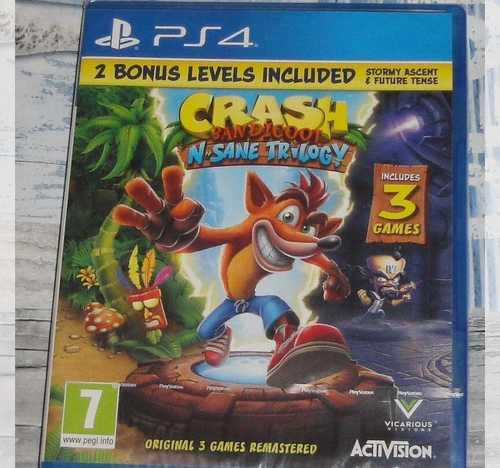 Crash Bandicoot N'sane Trilogy (диск для PS4)