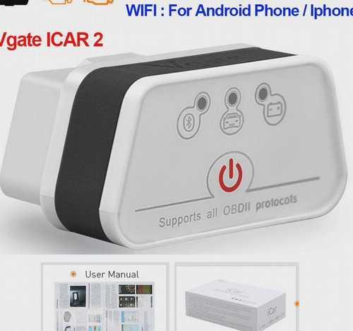 Vgate iCar2 ELM327 Bluetooth-сканер obd2 elm 327 V2.1 obd 2 wifi icar 2 автоматический диагностическ
