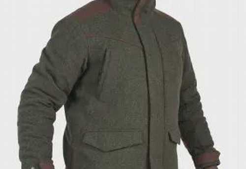 Охотничья куртка 900 шерсть теплая тихая зеленая s