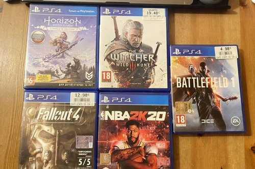 Ведьмак 3 ps4, nba2k20 Ps4, Fallout 4 и др