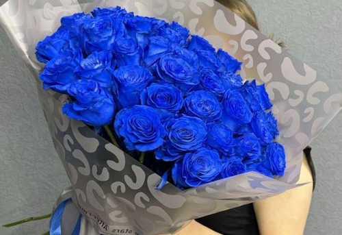 Цветы.Букет из синих роз
