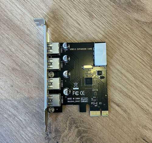 Плата расширения PCI-E x1 на USB 3.0