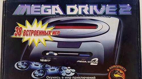 16 bit Приставка Sega Mega Drive 2 (38 игр)