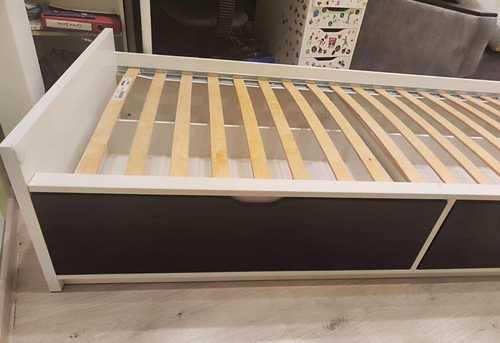 Кровать IKEA икеа с ящиками флакса