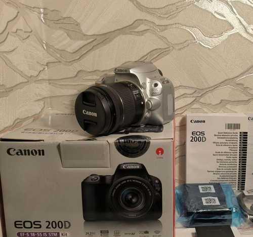 Canon eos 200d 18-55mm (Silver) Комплект Гарантия