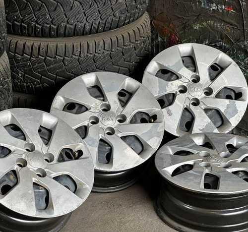 Диски R15 4x100 Rio, Solaris оригинал с колпаками