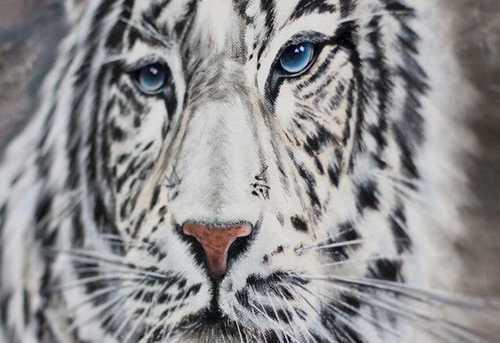 Интерьерная картина на холсте "Белый тигр"