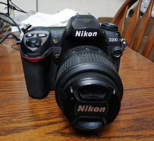 Зеркальный фотоаппарат Nikon d200 c Nikkor 18-55