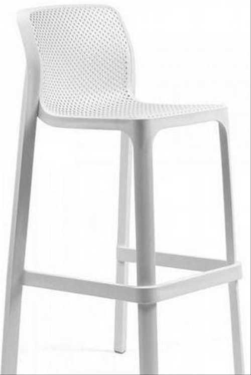 Стул пластиковый барный Nardi Net Stool белый