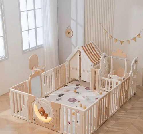 Манеж unix Kids DeLuxe House 150x180 Camel