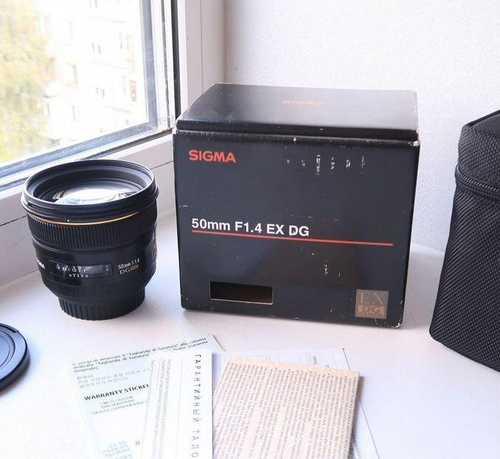 Объектив Sigma AF 50mm f1.4 DG HSM (Canon)