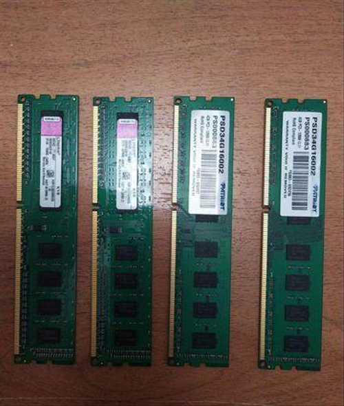 Оперативная память ddr3 12gb (2x4gb+2x2gb)