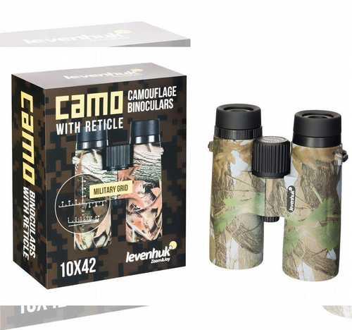 Бинокль Levenhuk Camo Grass 10x42 с сеткой