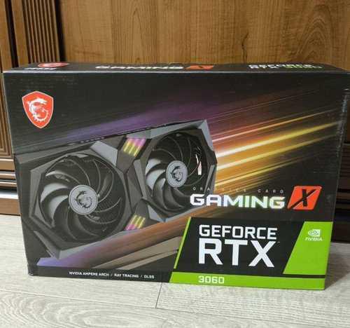 Видеокарта MSI Geforce RTX3060 12gb Gaming X.Новая