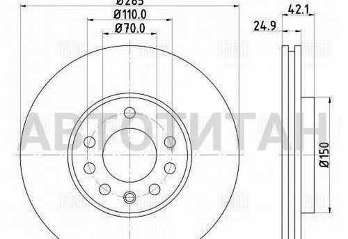 Диск торм. для а/м Opel Vectra C (02) /saab 9-3 (0