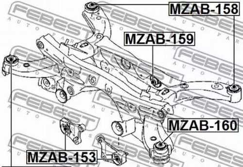 Febest mzab-153 Сайлентблок подушки дифференциала