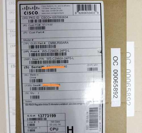 Коммутатор Cisco WS-C2960X-24PS-L