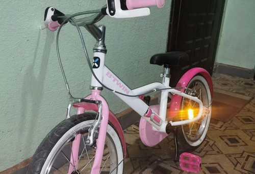 Детский велосипед btwin 16 для девочек декатлон
