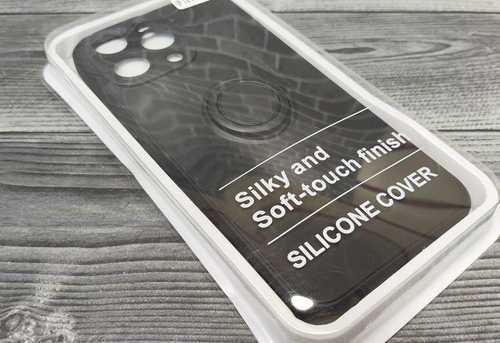 Чехол силикон ring case для iPhone 14pro max black