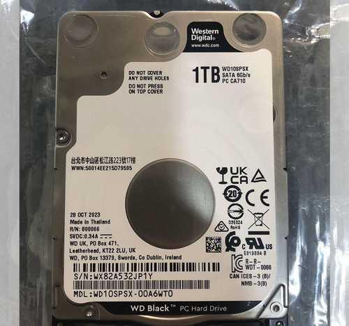 Жёсткий диск (HDD) Western Digital WD Black 1 тб