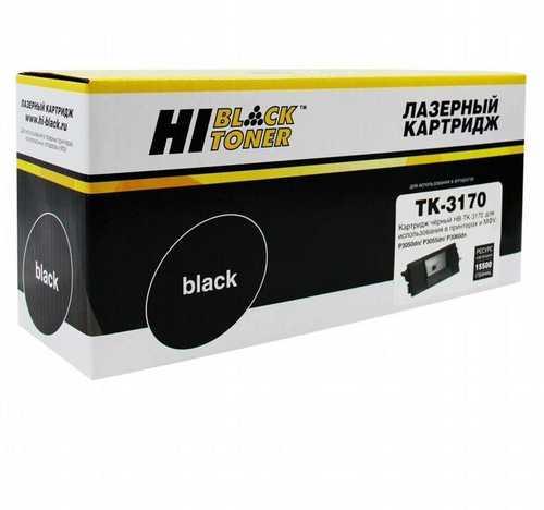 Черный, vt-32468, Картридж Hi-Black TK-3170 Kyocera P3050dn/P3055dn/P3060dn, 15,5K, с/ч