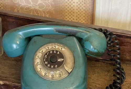 Старый дисковый телефон СССР винтаж