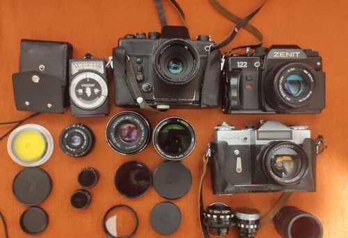 Советские объективы М42 с фотоаппаратами Зенит