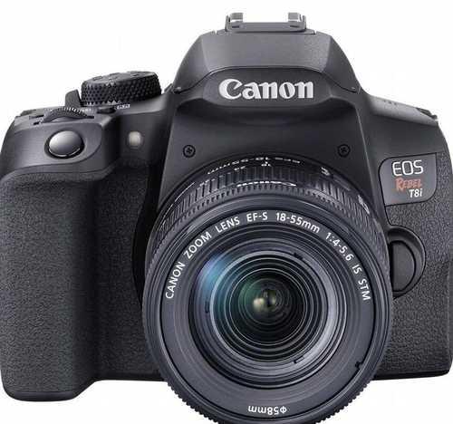 Canon EOS Rebel T8i EF-S 18-55 IS STM Kit Black