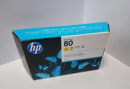 Картридж HP 80 c4848a новый желтый