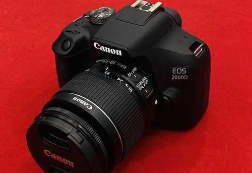Зеркальный фотоаппарат canon 2000d kit 18-55mm