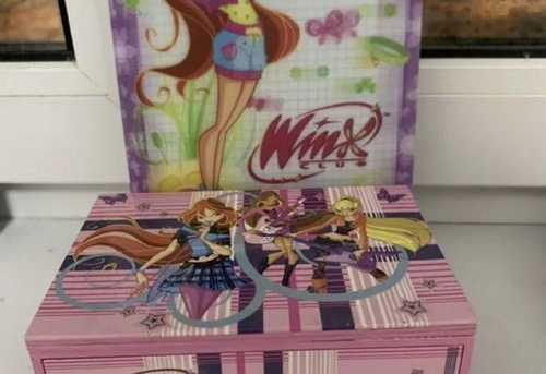 Набор Winx. Шкатулка и блокнот в подарок