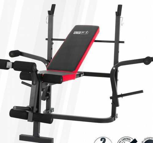 Скамья силовая со стойками unix Fit bench 120M