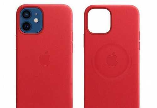 Оригинал Кожа Leather Case iPhone 12 mini (Red)
