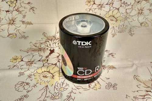 CD-R "TDK", 100 штук и конверты, 100 штук