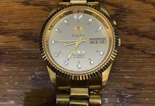 Orient Crystal 21 Jewels Automatic 3 Stars Gold