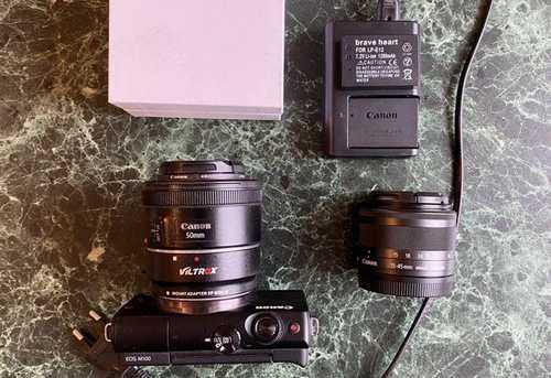 Canon EOS M100 kit + объектив Canon 50 mm 1.8