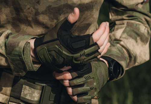 Перчатки Mechanix Half-Finger M-Pact Olive