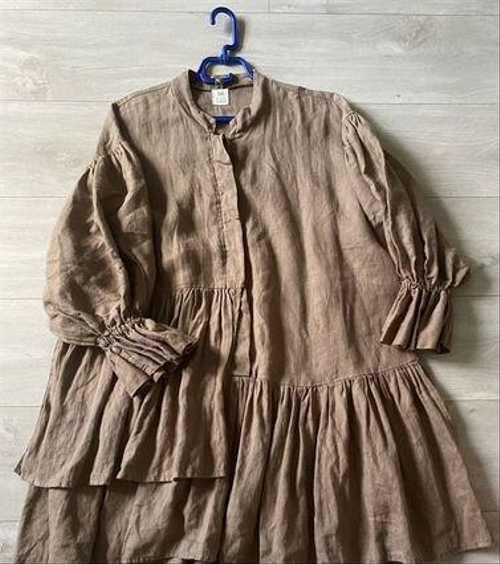 Country textile Платье boho shirt 95 см, мокко