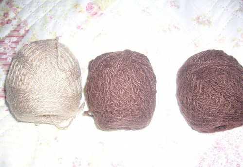 Пряжа для вязания 3 мотка (остатки)